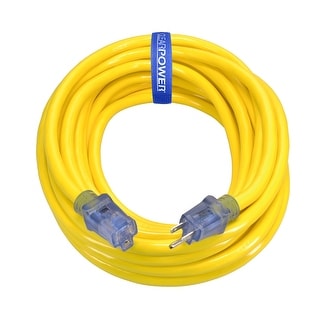 50 ft 10/3 SJTOW Heavy Duty Contractor Grade Extension Cord, Indicator ...