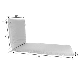 74" x 22" Rectangular Knife Edge Outdoor Chaise Lounge Cushion with ...
