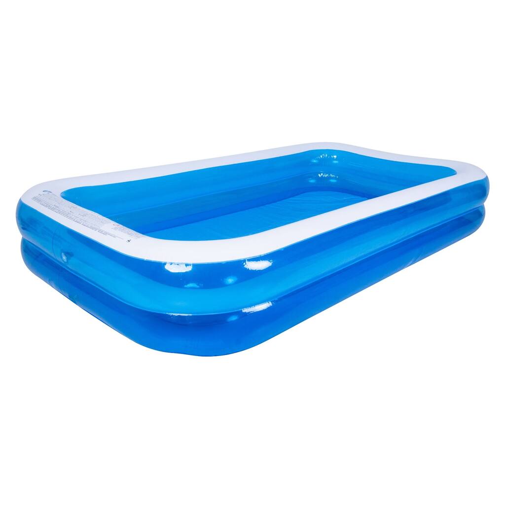 Blue Wave Inflatable Rectangular Family Pool with Cover - One-size ...