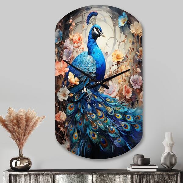 Designart - Blue Coral Indian Art Dancing Peacock I - Indian Art Wall ...