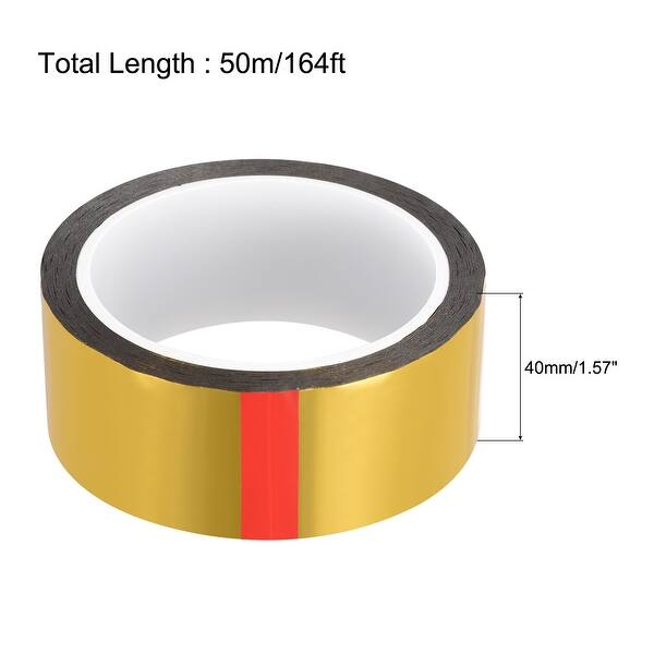 Gold Tone Metalized Mylar Tape 40mm x 50m/164ft Decor Tape for Graphic ...
