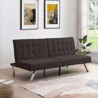 Linen Futon Sofa Bed with Multifunctional Design and Easy Assembly ...