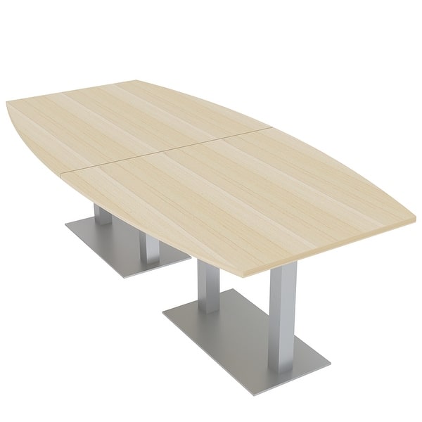 8 Person Boat Conference Table with Metal Bases And Electrical Units ...