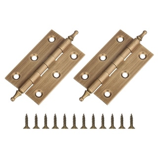 2Pcs Door Hinge Solid Brass Hinge with Mounting Screws - Bed Bath & Beyond - 42077727