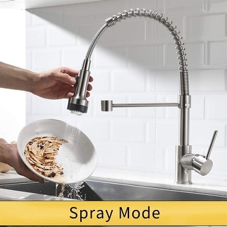 LED Kitchen Faucet with Pull Down Sprayer,Single Lever Sink Faucet ...