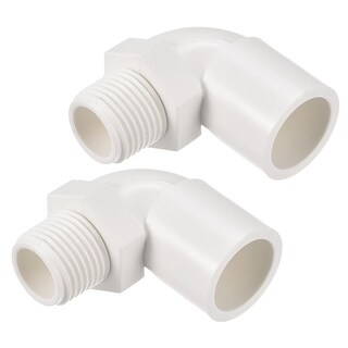 Water Pipe Elbow Fitting, Male Thread Tube Connector Adapter 2Pcs ...