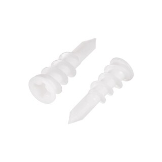 10x32mm Plastic Expansion Tube Drywall Wall Fixing White 100pcs - Bed ...
