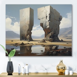 Designart "Mind-Blowing Surreal Gates To Space II" Surrealism Landscape ...