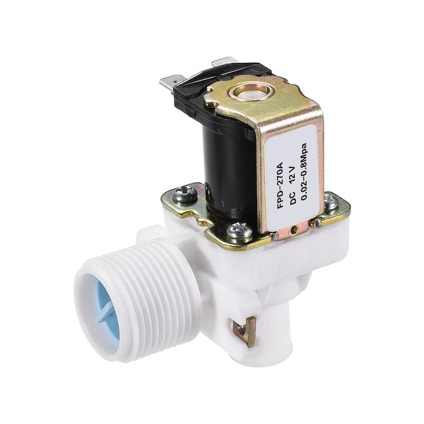 DC12V G3/4 Thread 15mm Barb Plastic Water Solenoid N/C Pressure ...