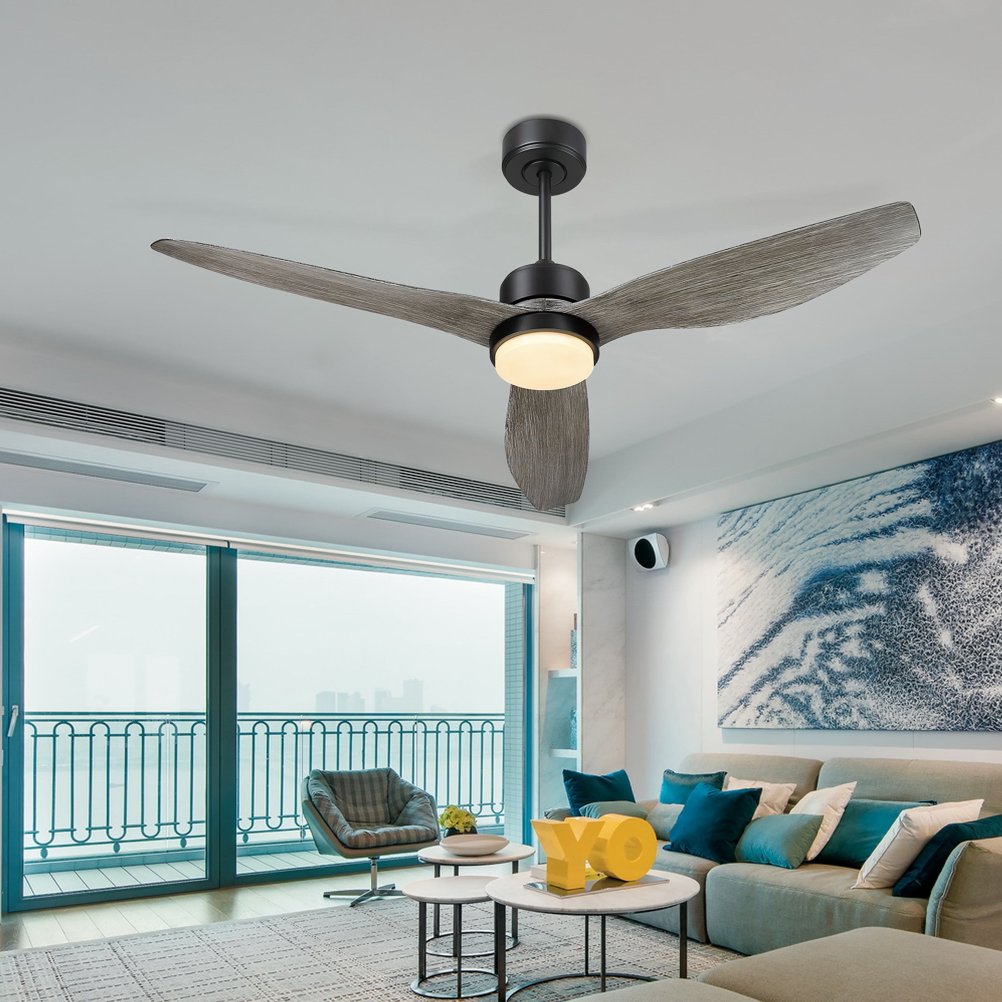 52-inch 3-Blade Ceiling Fan with Light and Remote Control - On Sale ...