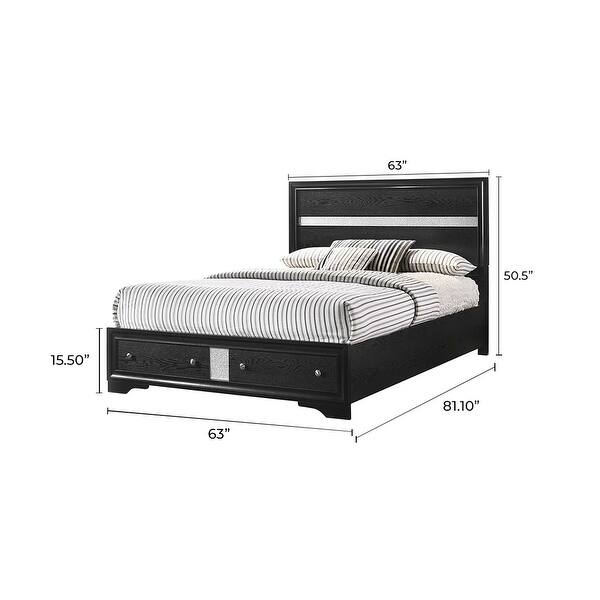 Matrix Traditional Style 4PC/5PC two tone bedroom set Made with Wood ...