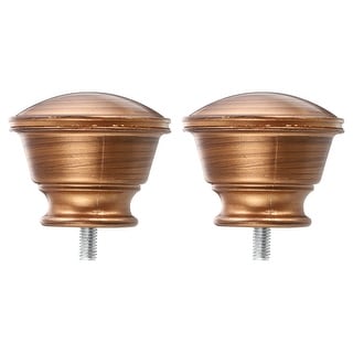 2Pcs Decorative Curtain Rod Finials Drapery Rail Head Fit 5/8