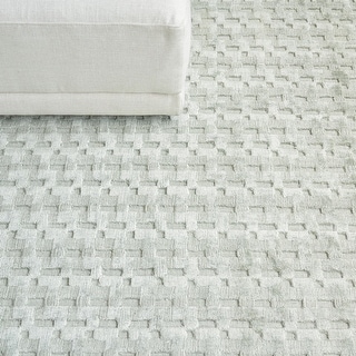 EXQUISITE RUGS Monroe Silk Hand-loomed Bamboo Silk Ivory Area Rug ...