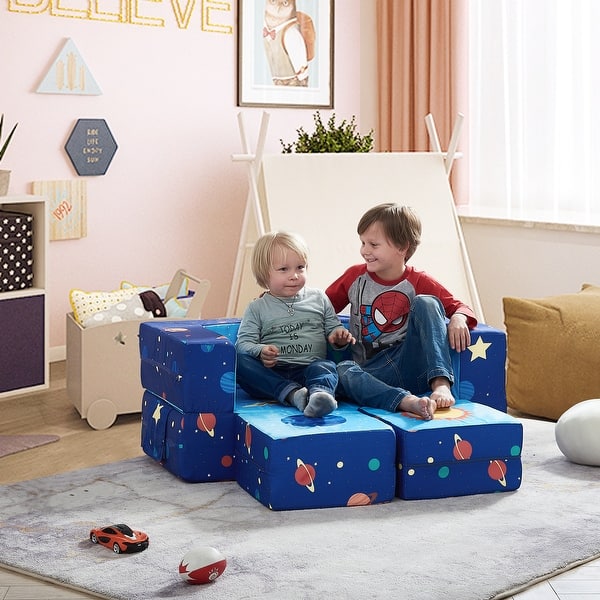 Kids Couch Modular Loveseat Children Furniture for Playroom - On Sale ...