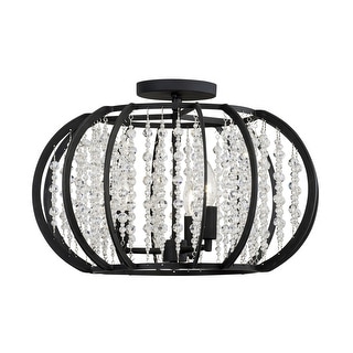 Caesar Semi-Flush Ceiling Light 3-Light Semi-Flush - Carbon - Bed Bath ...