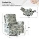 Roderich Farmhouse Floral Print Swivel Rocker Recliner with Rolled Arms ...
