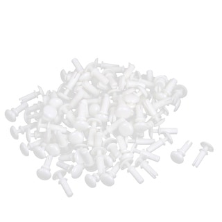 100Pcs Nylon Push Clips Rivet Fastener White for 5.0-6.0mm Thickness ...