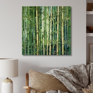 Designart "Whispering Bamboo Geometric Patterns II" Bamboo Wall Art ...