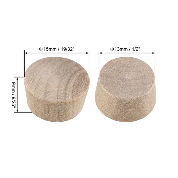 Wood Button Top Plugs Cherry Hardwood Furniture Plugs, 100 Pcs - 1/2"x9 ...