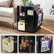 Rotating Side Table with Storage - Square Swivel Design with Magazine ...