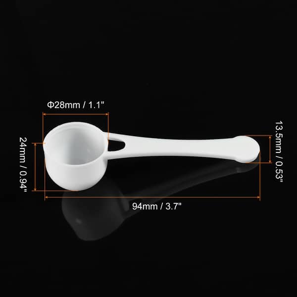 Micro Spoons 5 Gram Measuring Scoop Plastic Round Bottom w Hole 30Pcs ...