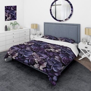 Designart "Shadowed Elegance Moody Patterns" Cottage Bedding Set With ...