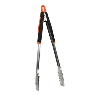 Mr Bar-B-Q Oversized Locking Tongs Stainless Steel With Non-Slip Rubber ...