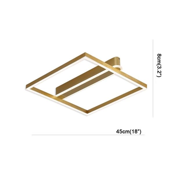 Modern 18-inch 2-Lights Dimmable Integrated LED Flush mount Light - 18 ...