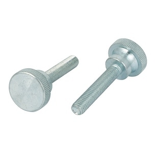 M8x40mm Carbon Steel Step Hand Screw Flat Knurled Head Thumb Screws ...