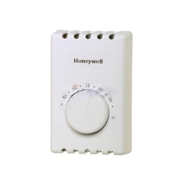 120-240V Rectangle White Double Pole Thermostat Wall Mount - Bed Bath ...
