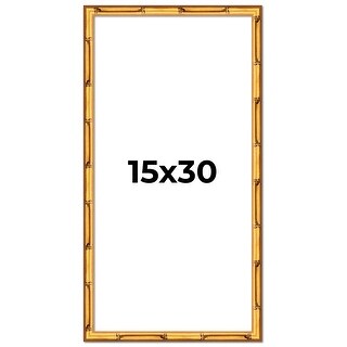 15x30 Frame Gold Bamboo Solid Wood Picture Frame | 1 Inch Moulding ...