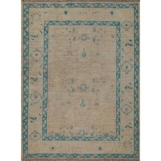 Muted Oushak Vegetable Dye Accent Rug Handmade Wool Carpet - 3'1"x 4'1 ...