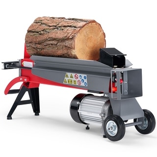 Electric Log Splitter, 6.5T Force, 3400 RPM Log Splitter with 1.75 HP ...