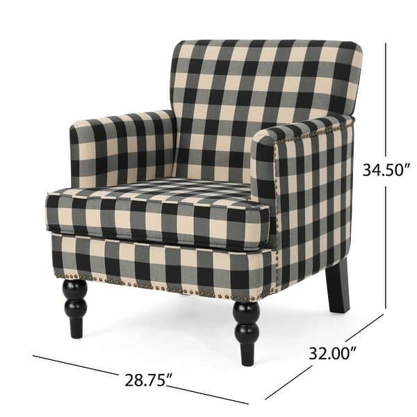 Harrison Tufted Fabric Club Chair by Christopher Knight Home - Bed Bath ...