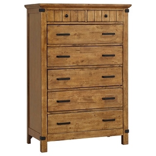 Brenner 7-drawer Bedroom Chest Rustic Honey - Bed Bath & Beyond - 23599313