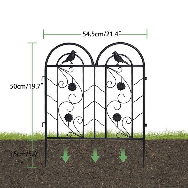 Decorative Garden Fence Outdoor Metal Wire Fencing (Set of 5) - Bed ...