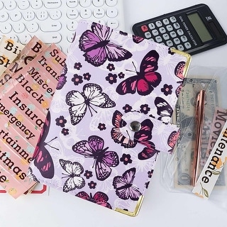 A6 Budget Binder with Zipper Planner Organiser Bag Sticker Bookkeeping ...