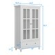 Timechee 31.5'' W Curio Cabinet Bookcase Display Cabinet China Cabinet ...