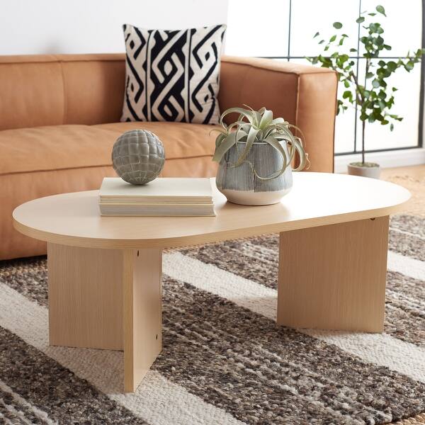 SAFAVIEH Tayson Modern Oval Coffee Table - 47 in. W x 24 in. D x 16 in ...
