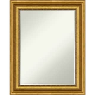 Petite Bevel Bathroom Wall Mirror - Parlor Gold Frame - 24 x 30 in ...
