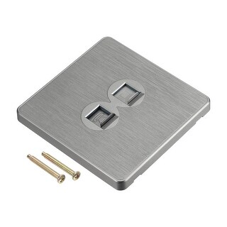 Rj45 Cat6 Socket Telephone Wall Plate Grey For Home Office Bed Bath