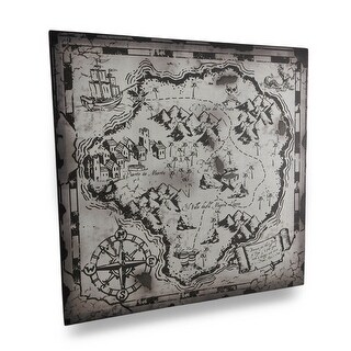 Black and White Pirate Treasure Map Canvas Wall Hanging - Bed Bath ...