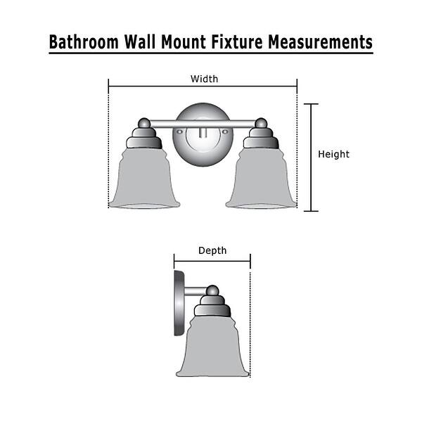 Aspen Creative Two-Light Metal Bathroom Vanity Wall Light Fixture, 17 1 ...