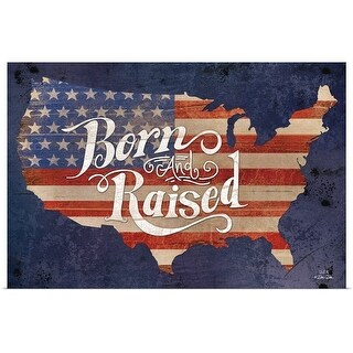 "USA Born and Raised" Poster Print - Multi - Bed Bath & Beyond - 25524760