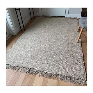 5x7 Feet Jute Natural Handmade Woven Grey Silver Area Rug - 5' x 7 ...