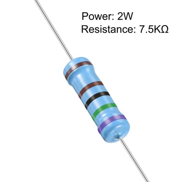 30pcs Metal Film Resistors 7.5K Ohm 2WTolerances 5 Color Bands - Blue ...