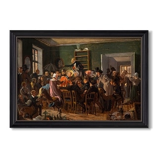 An Auction Scene 1835-Wilhelm Marstrand-Custom Framed Canvas - Bed Bath ...