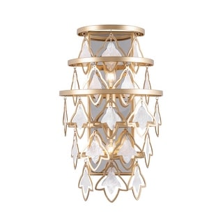 Fleur 2-Light Flush Shell Wall Sconce - French Gold - Bed Bath & Beyond ...