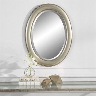 Farmhouse Polystyrene Plastic and MDF Mirror Silver - 22"x29" - Bed ...