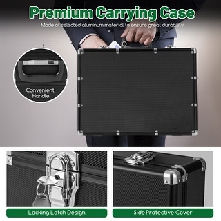 600-Piece Poker Chip Set 14 Gram Claytec Chips with Carrying Case-Black ...